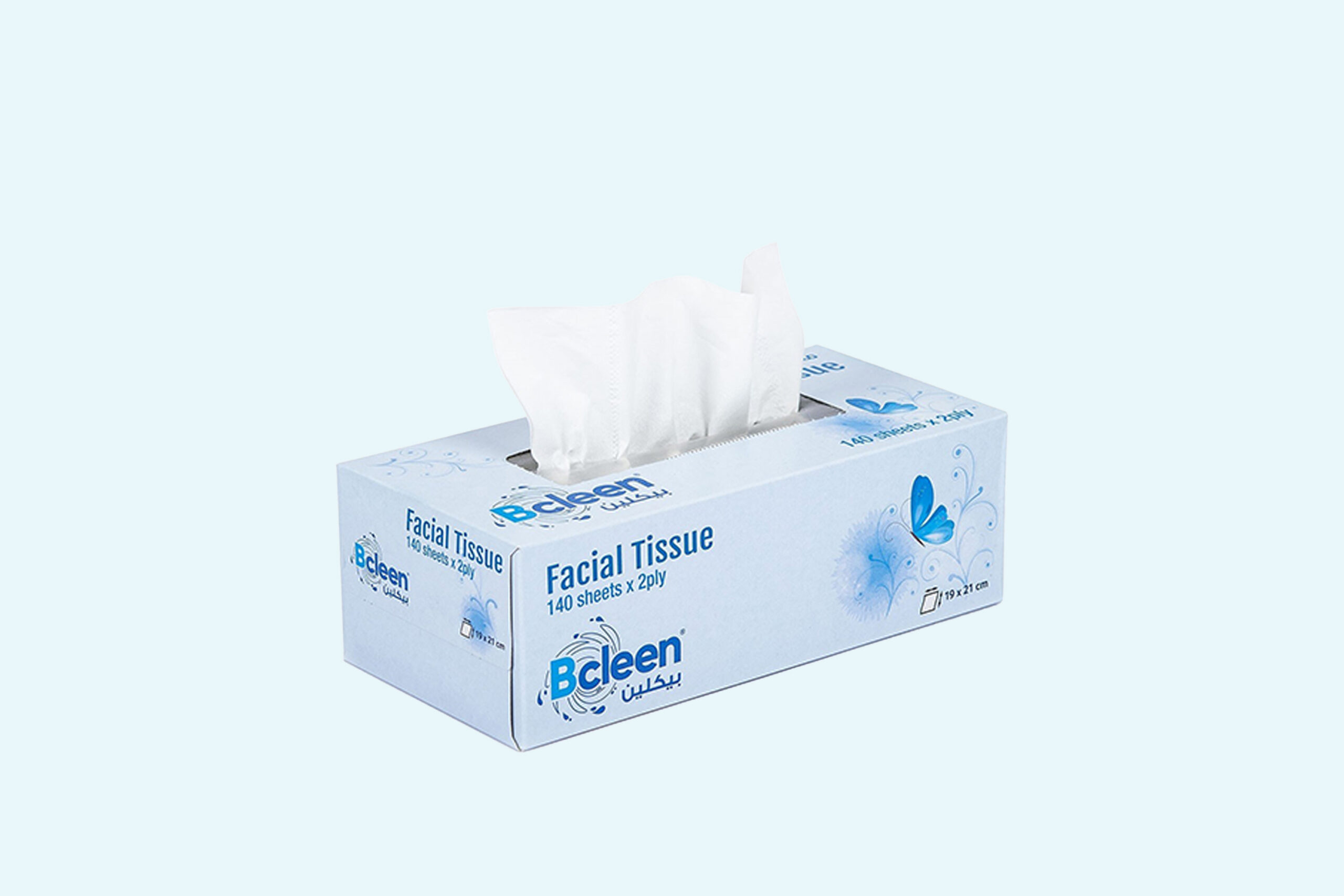 2-Ply White Facial Tissue 19x21cm x 140sheets – Bon Plus